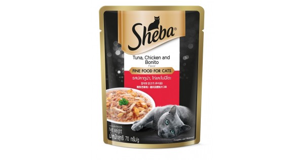 Sheba Pouch Tuna & Chicken w/ Bonito 70g (24packs) | Pet Master Singapore
