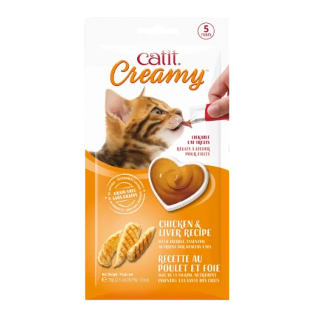 PetMaster | Catit Cat Treat Creamy Puree Chicken Liver 75gx4 | Pet ...